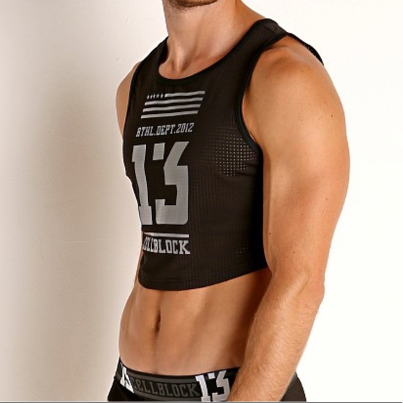 Cellblock13 | Shirts | Cellblock 3 Black Relay Mesh Cutoff Tank Crop ...
